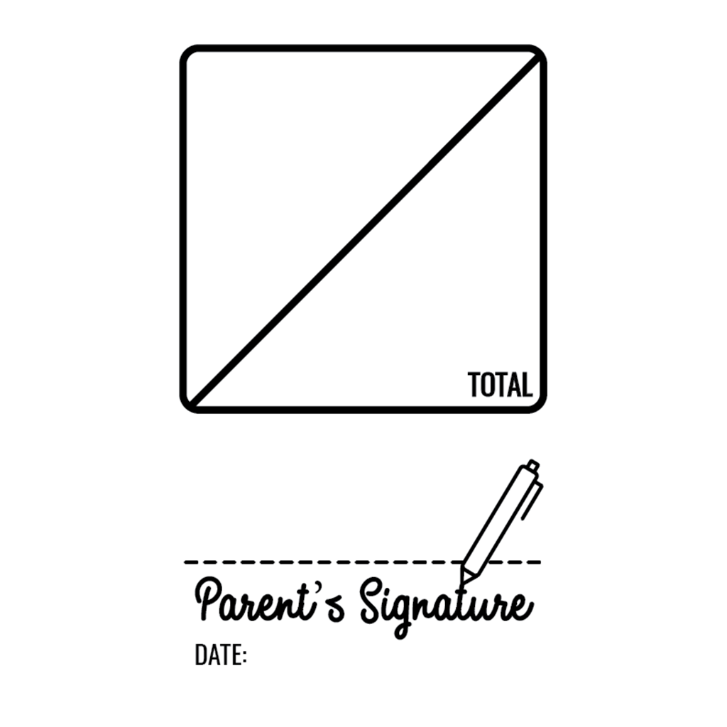 Teacher Stamp: 2-in-1 Score Box & Parent's Signature – Kaleidospia